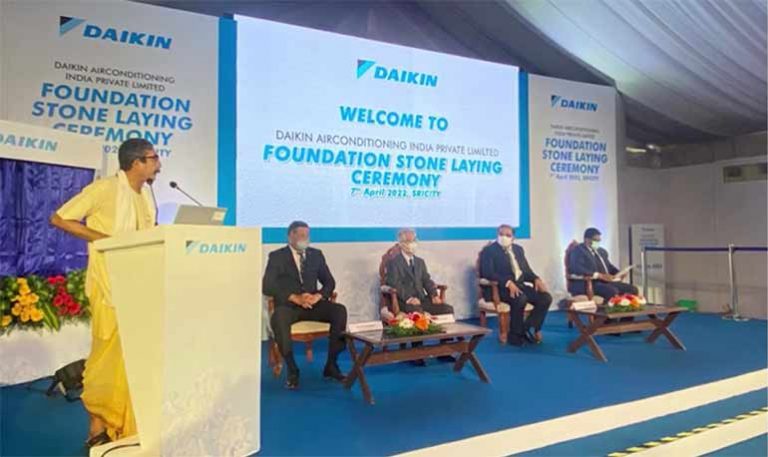 Daikin lays foundation of third Indian factory - Cooling Post