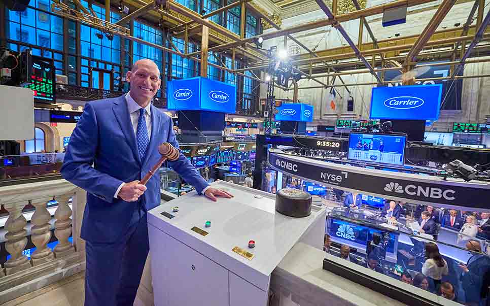 Carrier rings the NY stock exchange bell - Cooling Post