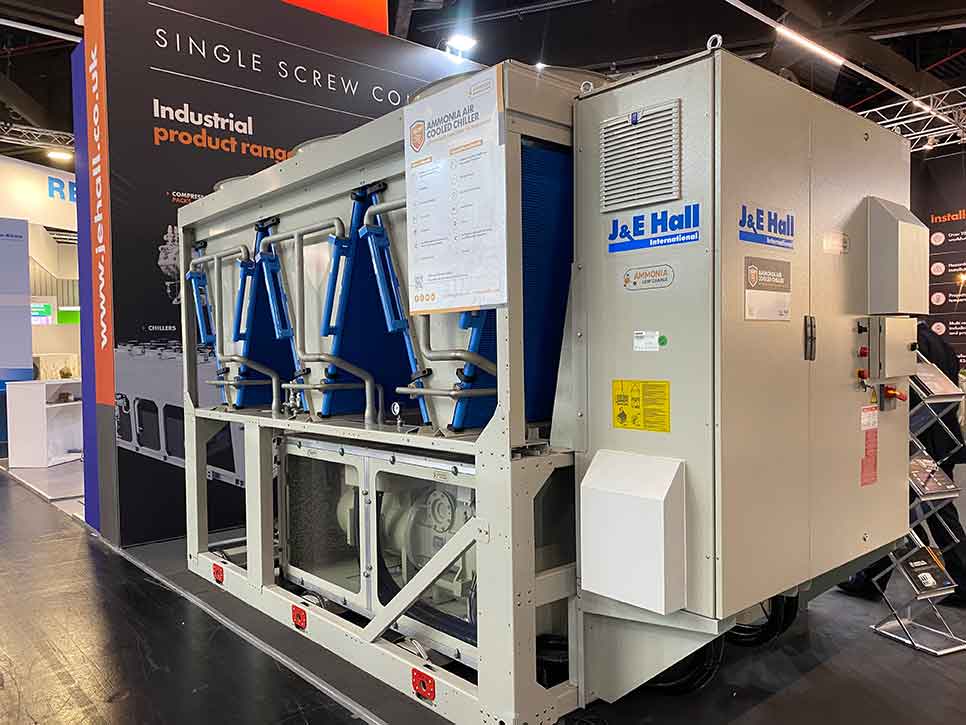 J&E Hall semi-hermetic air-cooled ammonia chiller - Cooling Post